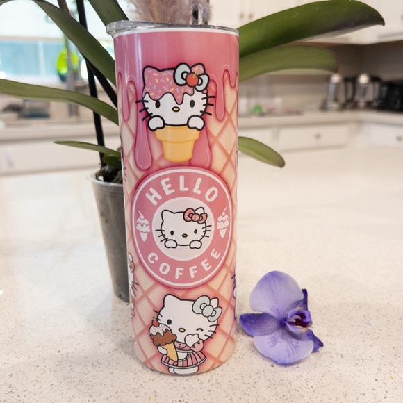 Dining | Kawaii Kitty Skinny Tumbler Color Changing Tumbler Sublimation ...